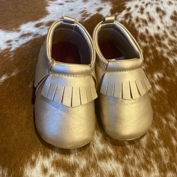 Shoes | Moccasins Metallic Rose Gold Baby Walkers | Poshmark